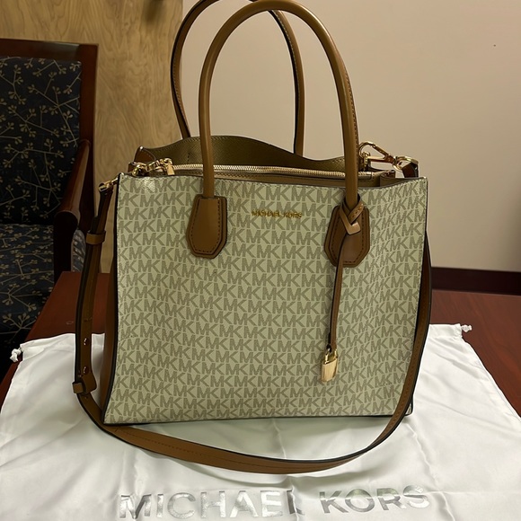 Michael Kors Collection | Bags | Michael Kors Leather Satchel | Poshmark
